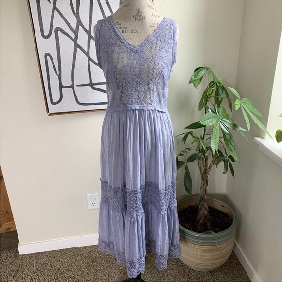 Sundance | Dresses | Sundance Crochet Tiered Long Maxi Dress Women 2 ...